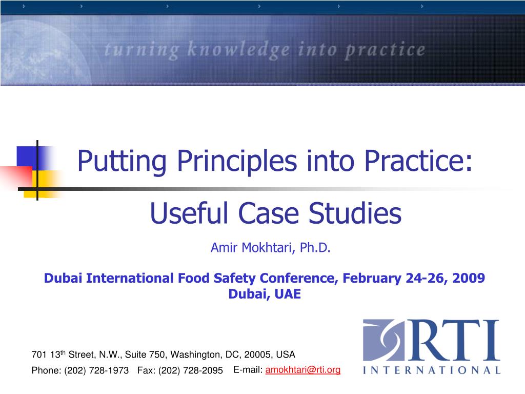 PPT - Putting Principles into Practice: Useful Case Studies PowerPoint ...