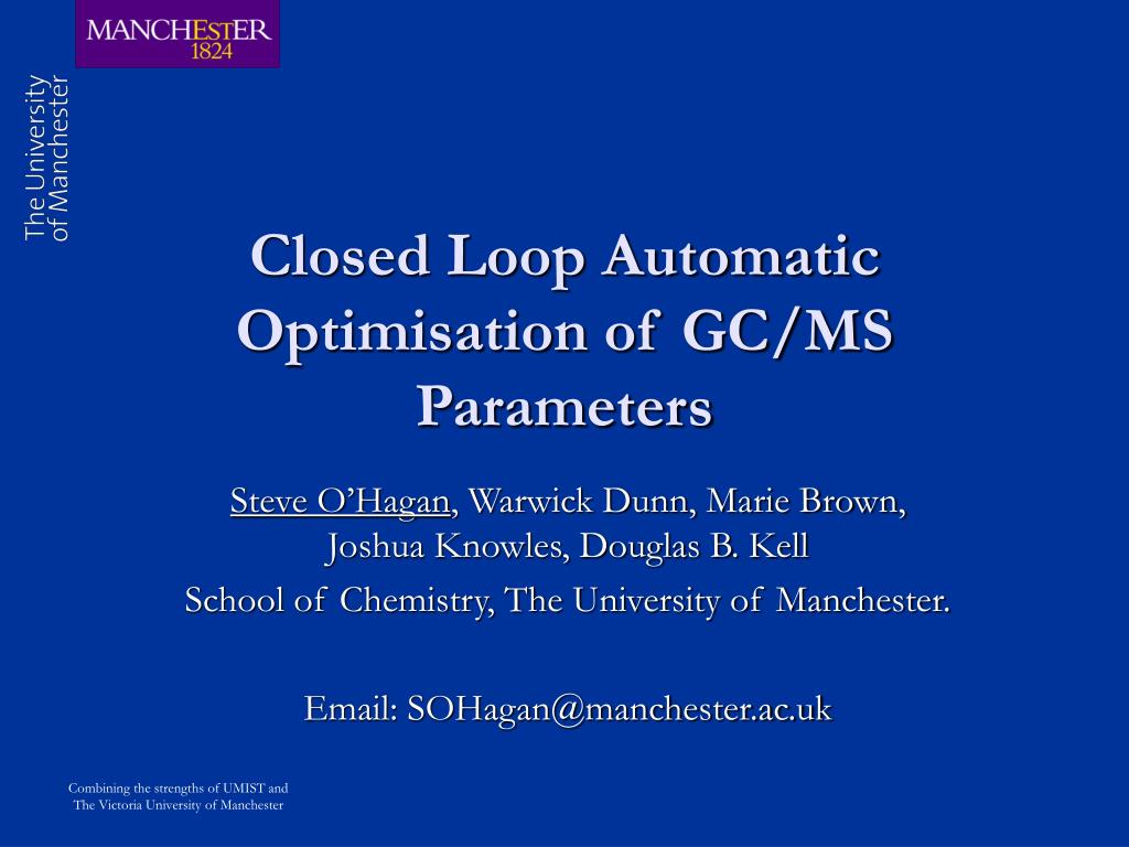 PPT - Closed Loop Automatic Optimisation of GC/MS Parameters PowerPoint ...