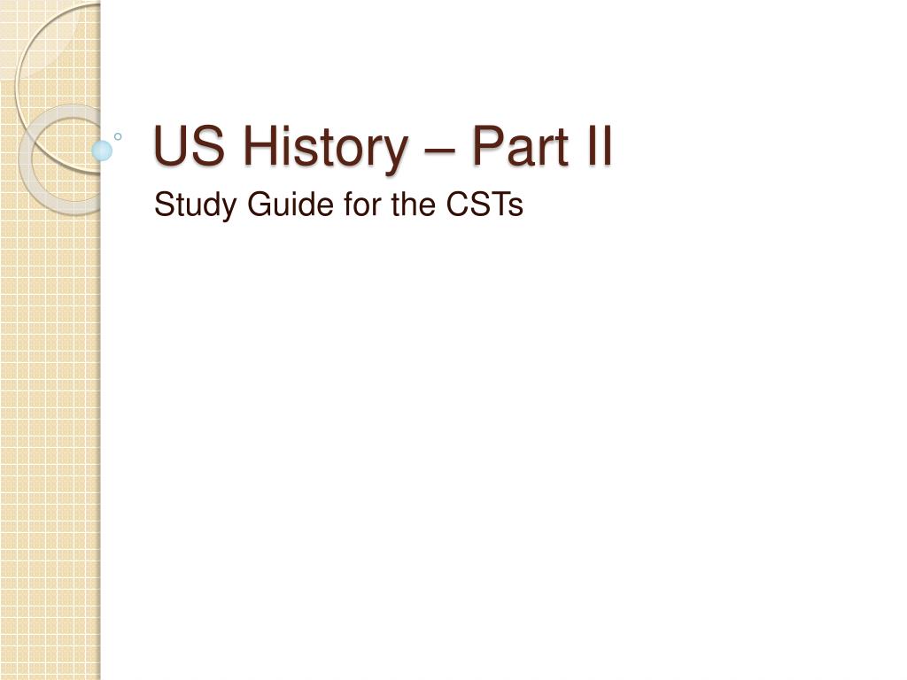 PPT - US History – Part II PowerPoint Presentation, free download - ID ...