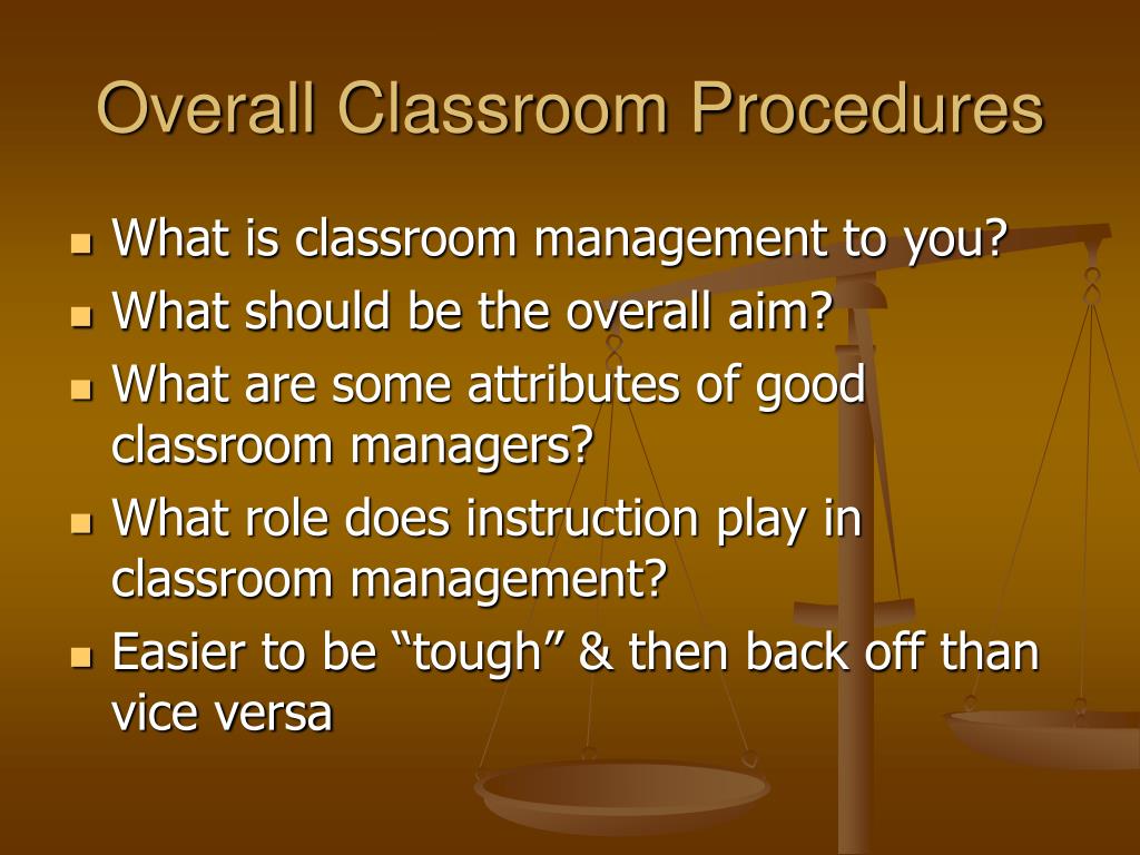 PPT - Overall Classroom Procedures PowerPoint Presentation, free ...