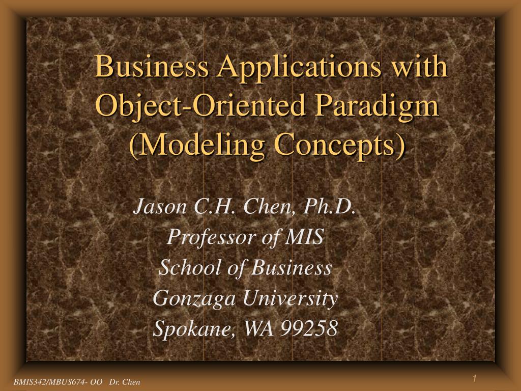 PPT - Business Applications with Object-Oriented Paradigm (Modeling Concepts) PowerPoint ...