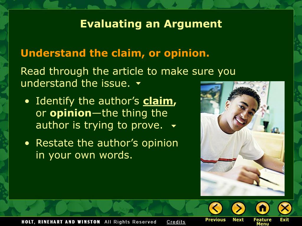 PPT - Evaluating an Argument PowerPoint Presentation, free download ...