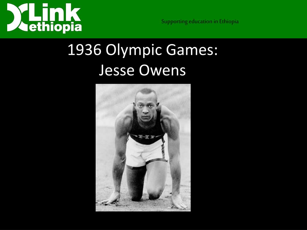PPT - 1936 Olympic Games: Jesse Owens PowerPoint Presentation, free ...