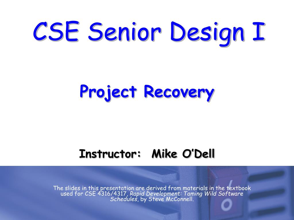 PPT - Project Recovery PowerPoint Presentation, free download - ID:729885