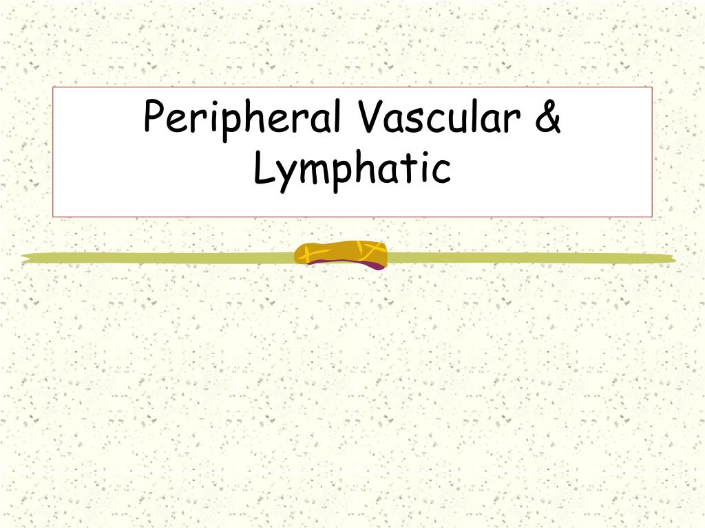 PPT - Peripheral Vascular & Lymphatic PowerPoint Presentation, free ...