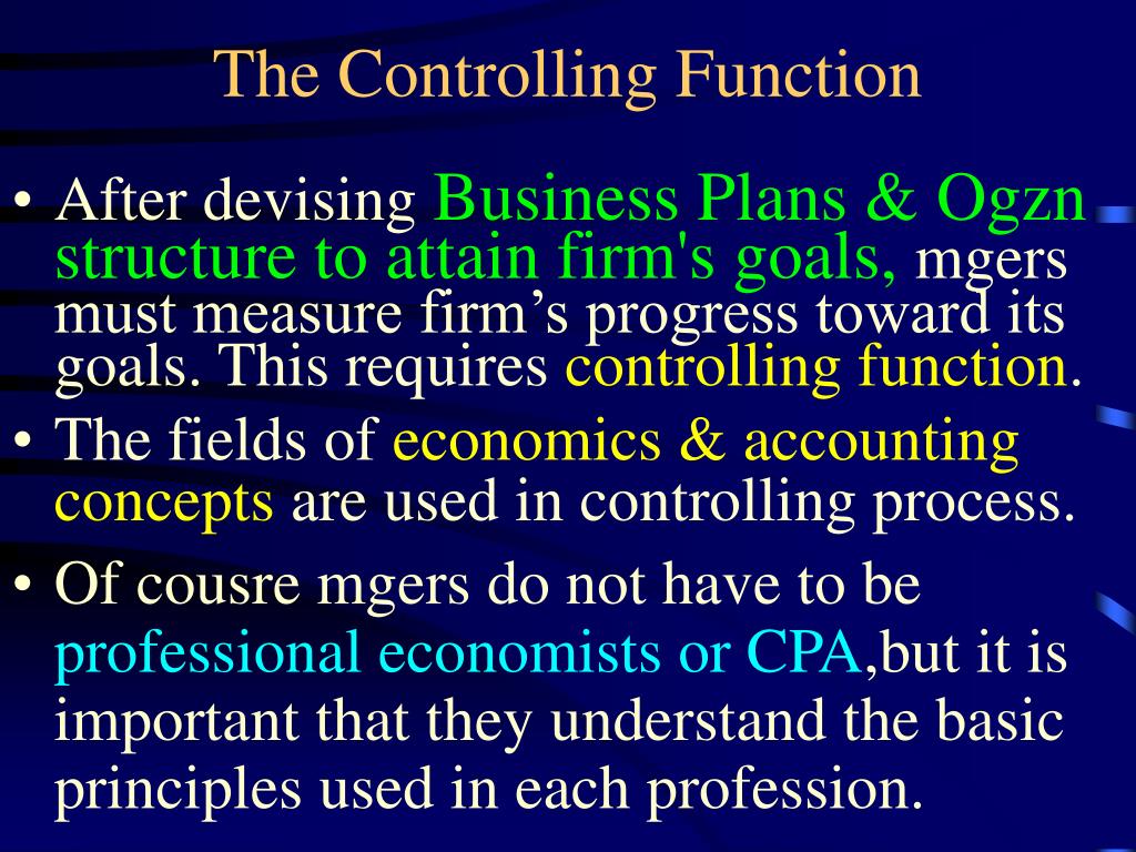 PPT - The Controlling Function PowerPoint Presentation, free download ...