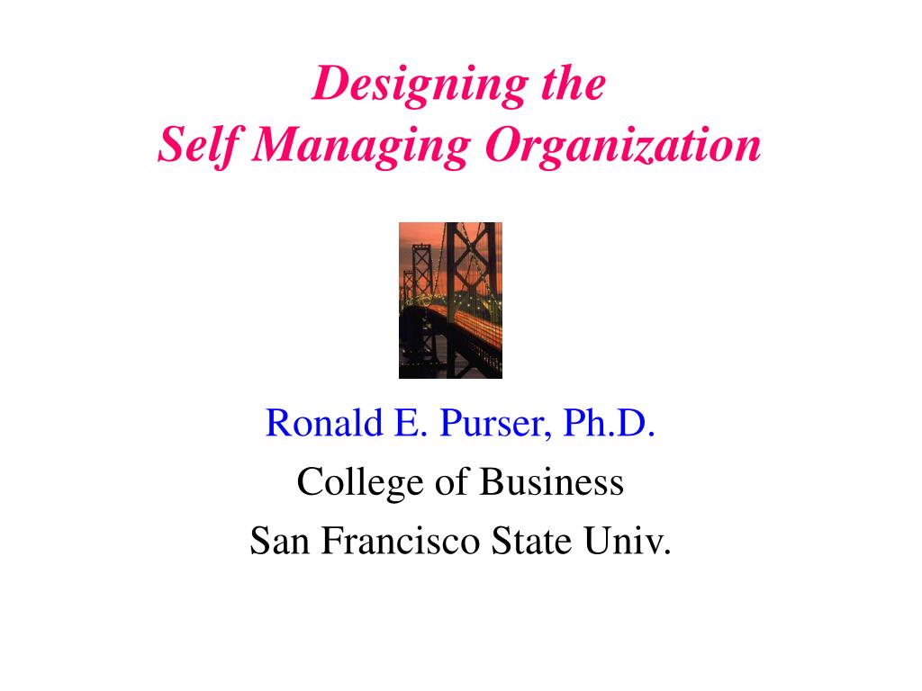 PPT - Designing the Self Managing Organization PowerPoint Presentation ...