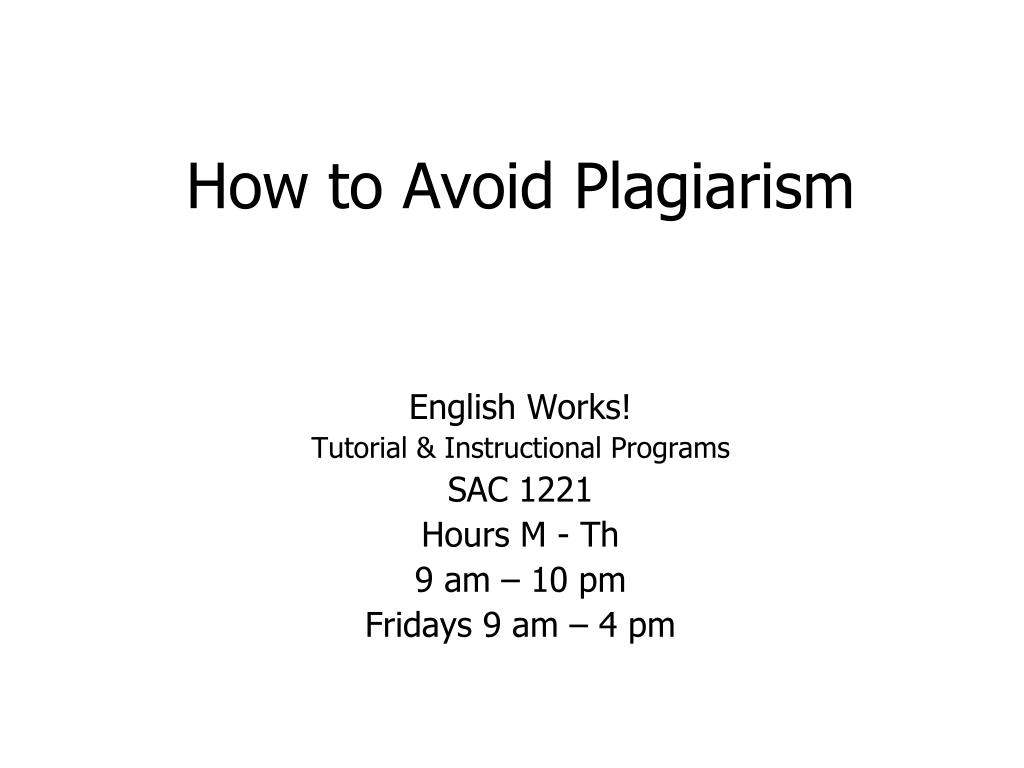 PPT - How to Avoid Plagiarism PowerPoint Presentation, free download - ID:731384