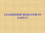 PPT - Safety Leadership PowerPoint Presentation, free download - ID:7024562