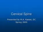 PPT - Cervical Spine Pathologies and Special Tests PowerPoint ...