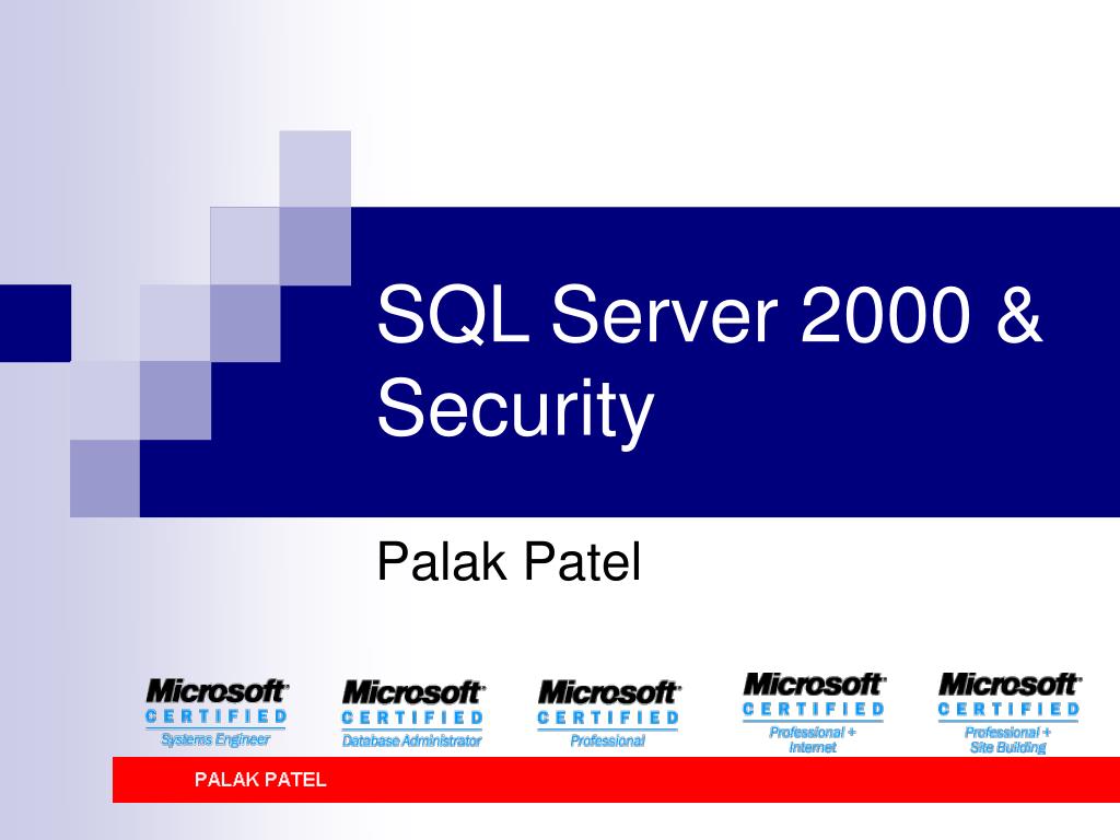 PPT - SQL Server 2000 & Security PowerPoint Presentation, free download ...