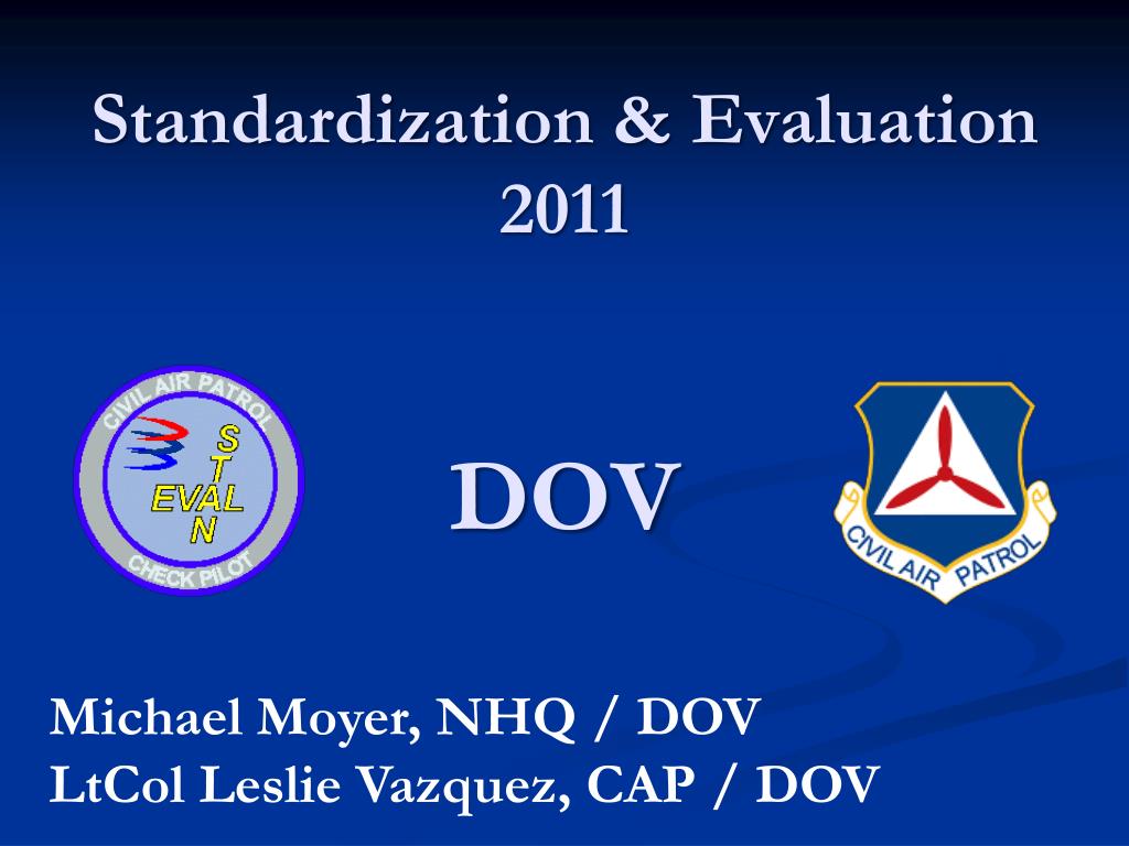 PPT - Standardization & Evaluation 2011 DOV PowerPoint Presentation ...