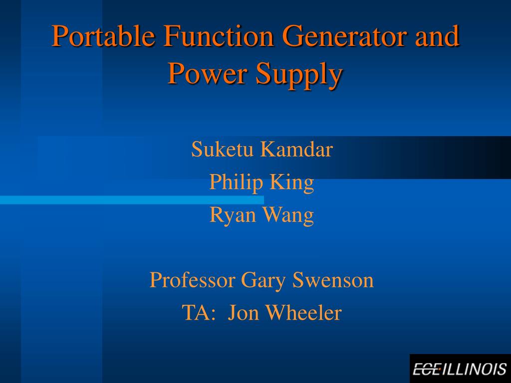 PPT - Portable Function Generator and Power Supply PowerPoint ...