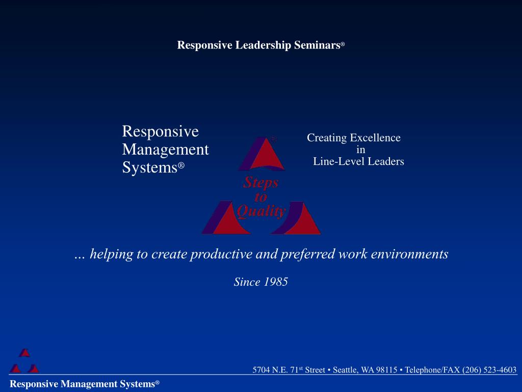 PPT - Responsive Management Systems ® PowerPoint Presentation, free ...