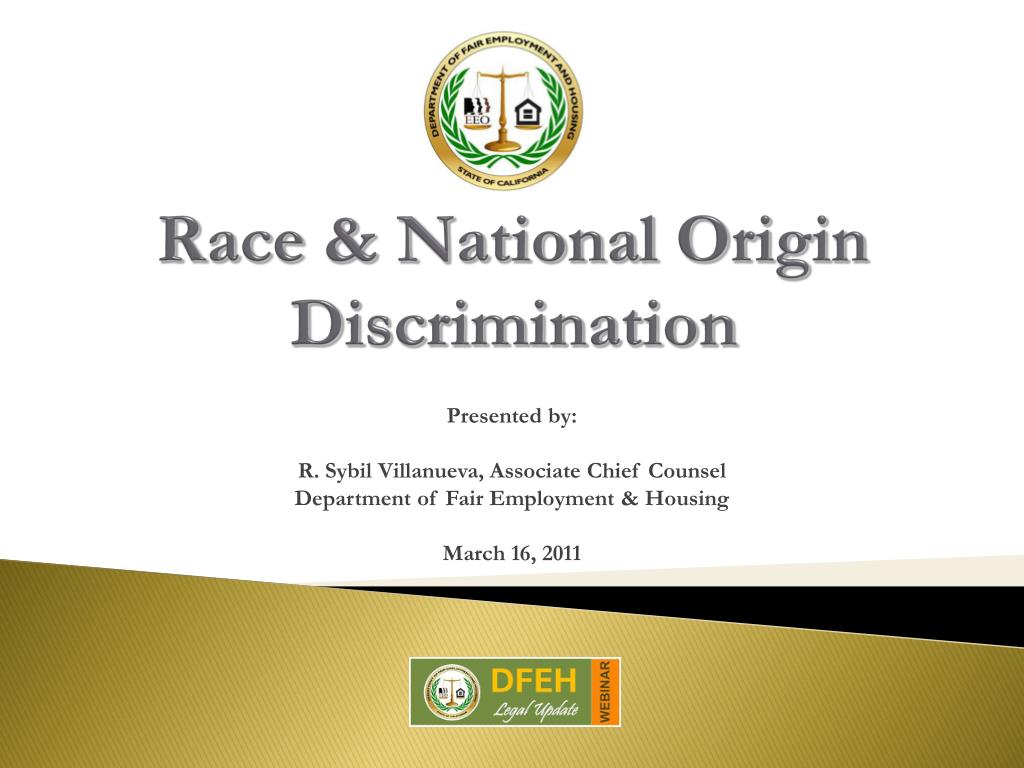 PPT - Race & National Origin Discrimination PowerPoint Presentation ...