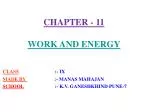 PPT - CHAPTER - 11 WORK AND ENERGY PowerPoint Presentation, free ...