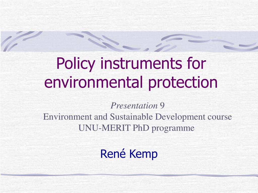 PPT - Policy instruments for environmental protection PowerPoint ...