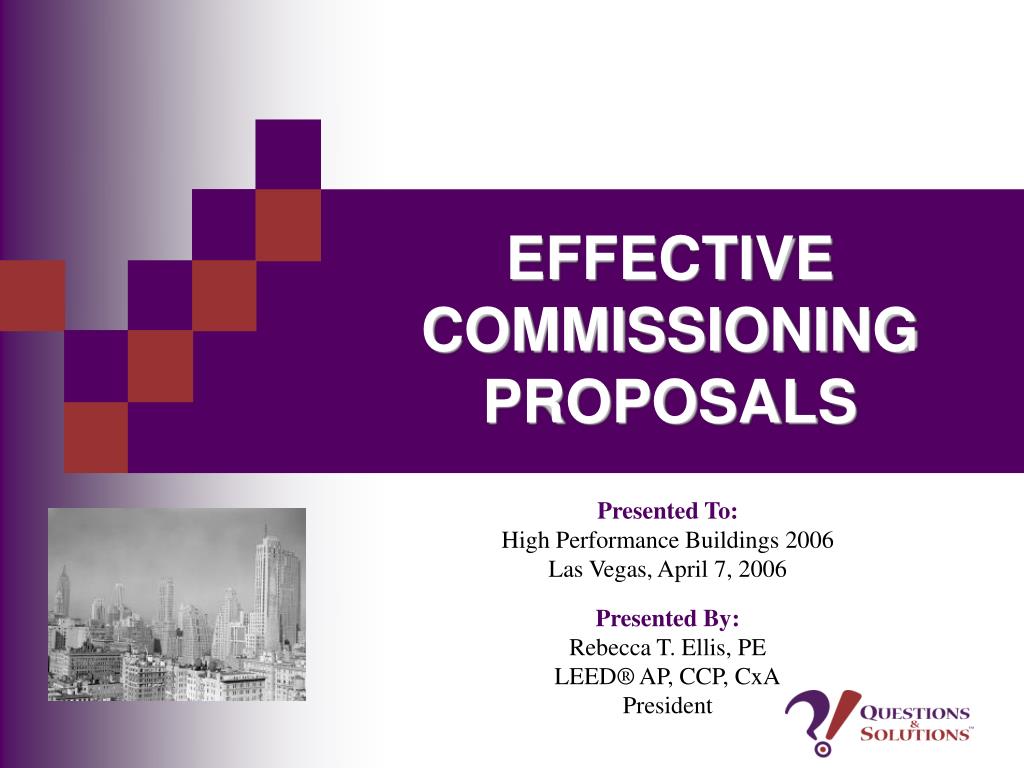 PPT - EFFECTIVE COMMISSIONING PROPOSALS PowerPoint Presentation, free ...
