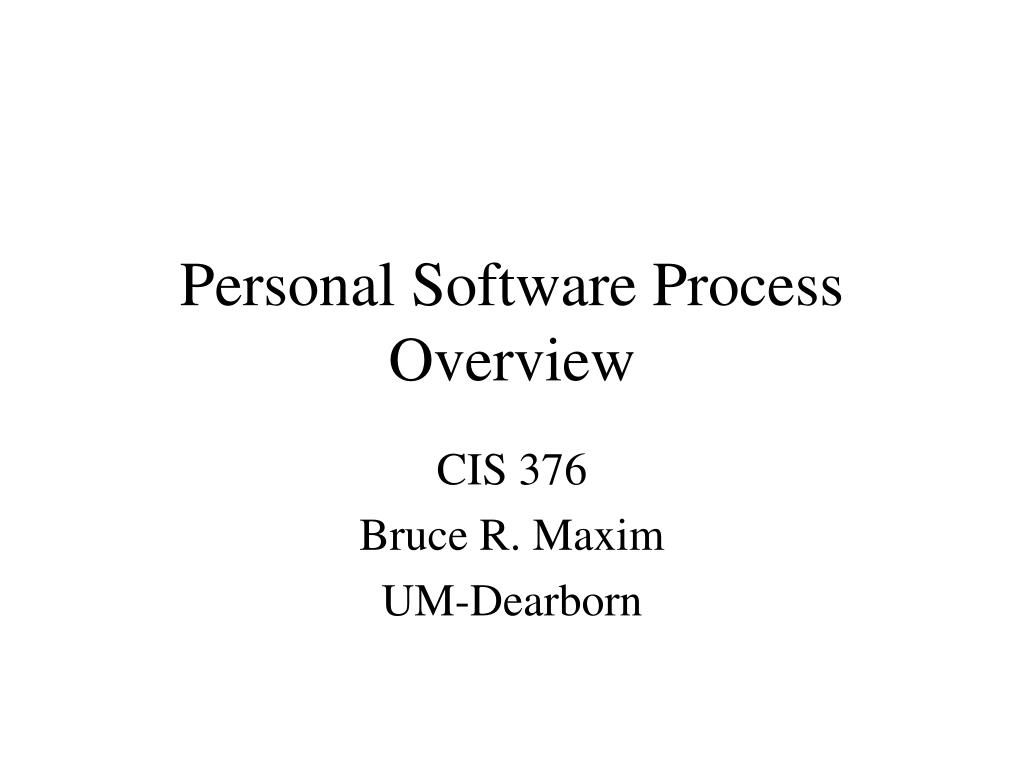 PPT - Personal Software Process Overview PowerPoint Presentation, free ...