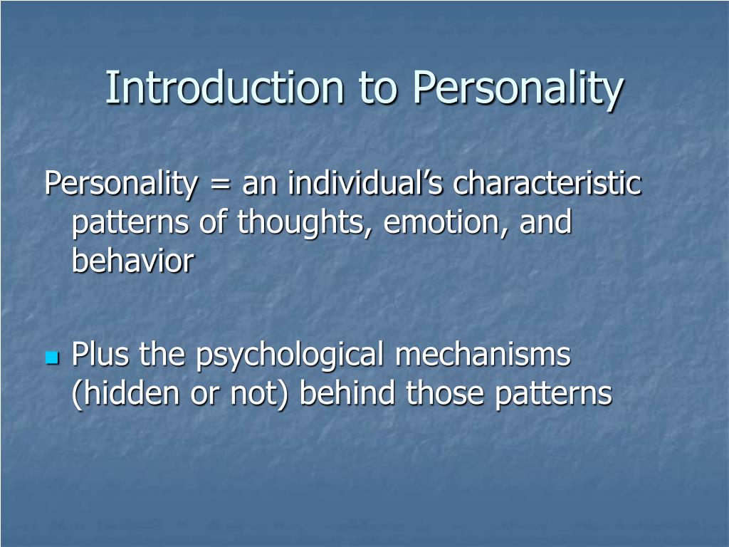 PPT - Introduction to Personality PowerPoint Presentation, free ...