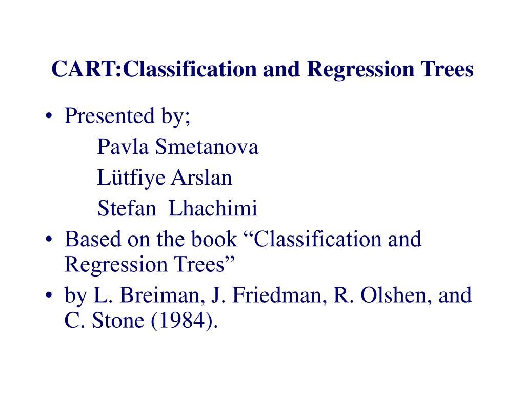PPT - CART:Classification and Regression Trees PowerPoint Presentation ...