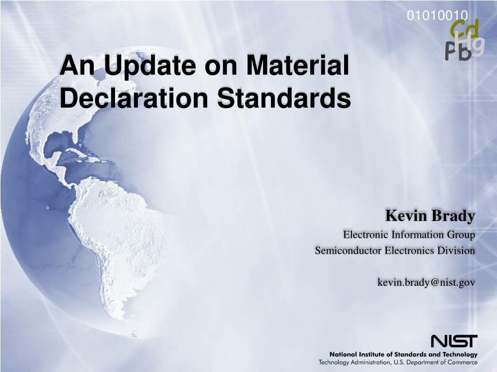 PPT - An Update on Material Declaration Standards PowerPoint ...
