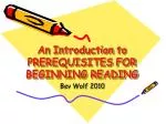 PPT - Introduction to Beginning Reading PowerPoint Presentation, free ...