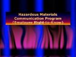 PPT - EMPLOYEE RIGHT TO KNOW TRAINING PowerPoint Presentation, free ...