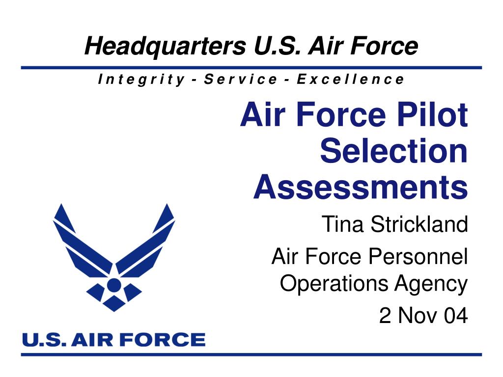 PPT - Air Force Pilot Selection Assessments PowerPoint Presentation ...