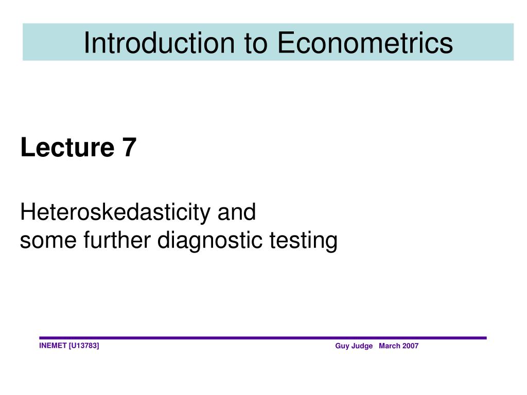 PPT - Introduction to Econometrics PowerPoint Presentation, free ...