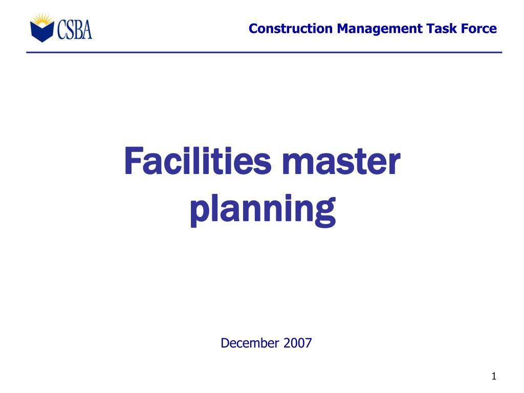 PPT - Facilities master planning PowerPoint Presentation, free download ...