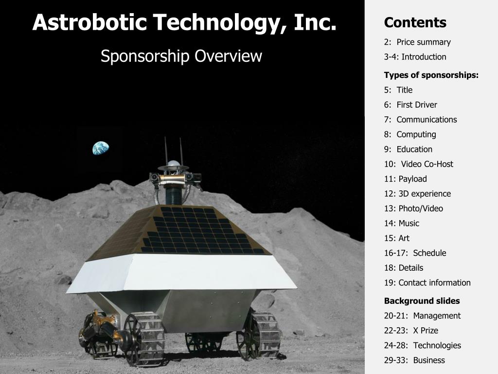 PPT - Astrobotic Technology, Inc. PowerPoint Presentation, free ...