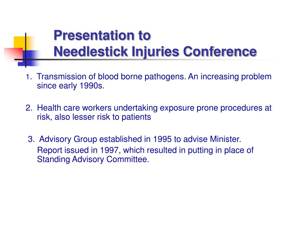 PPT - Presentation to Needlestick Injuries Conference PowerPoint ...