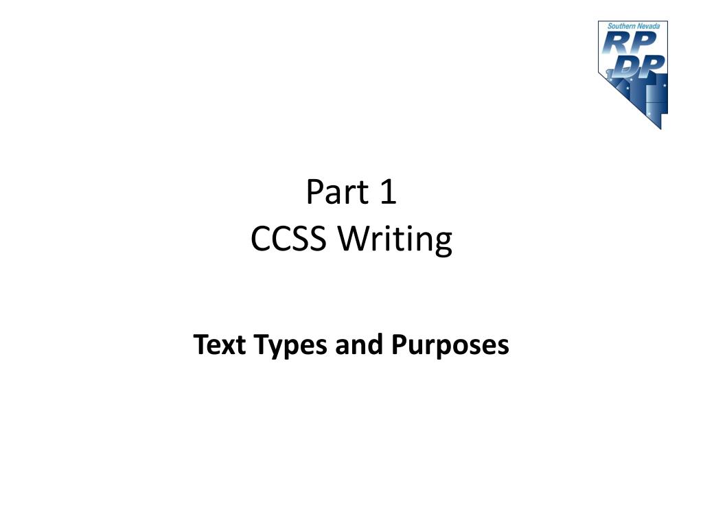 PPT - Part 1 CCSS Writing PowerPoint Presentation, free download - ID ...