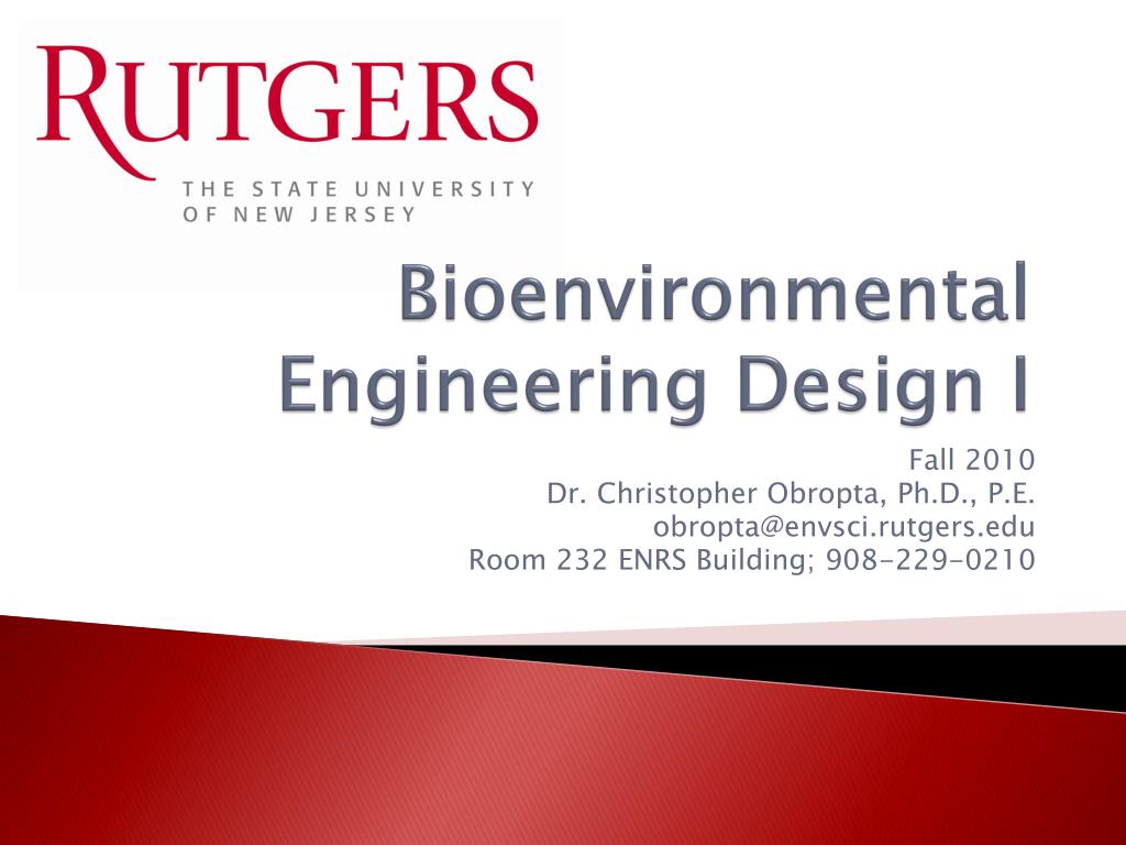 PPT - Bioenvironmental Engineering Design I PowerPoint Presentation ...