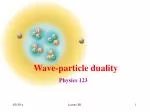 PPT - Wave-Particle Duality PowerPoint Presentation, free download - ID ...