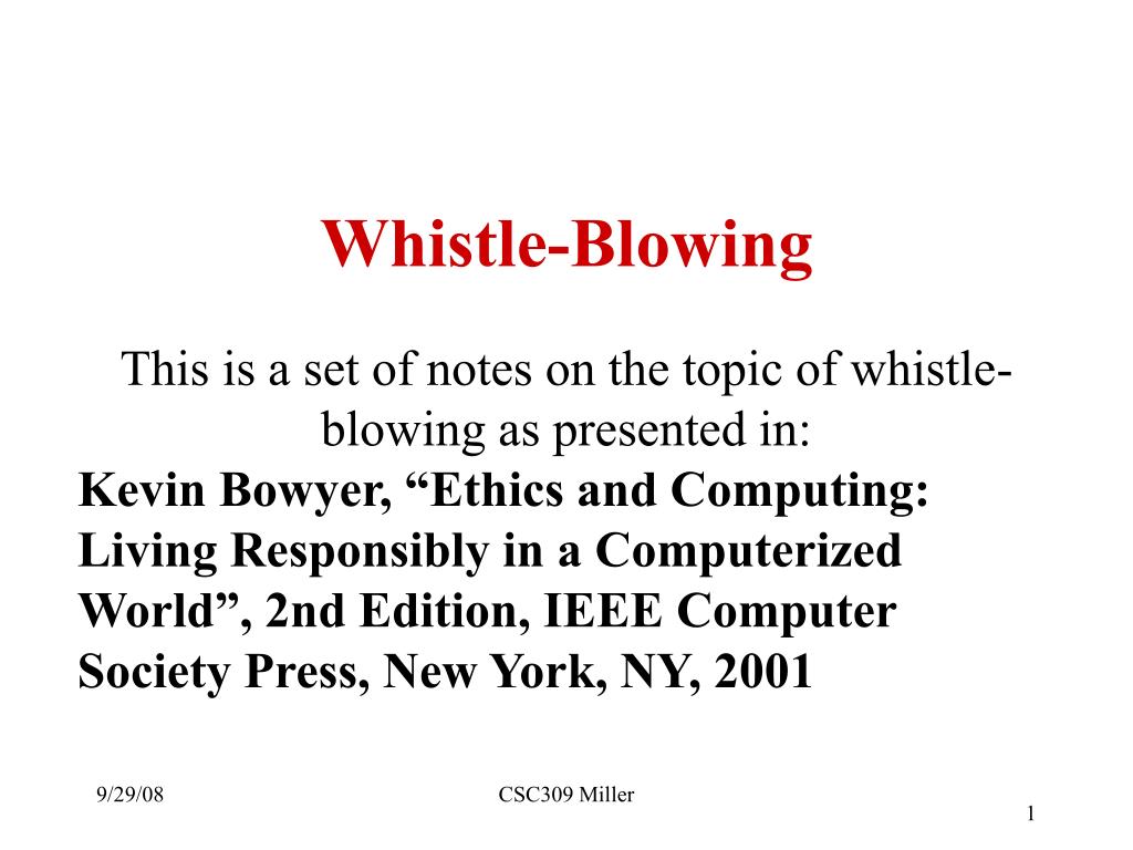 PPT - Whistle-Blowing PowerPoint Presentation, free download - ID:751009