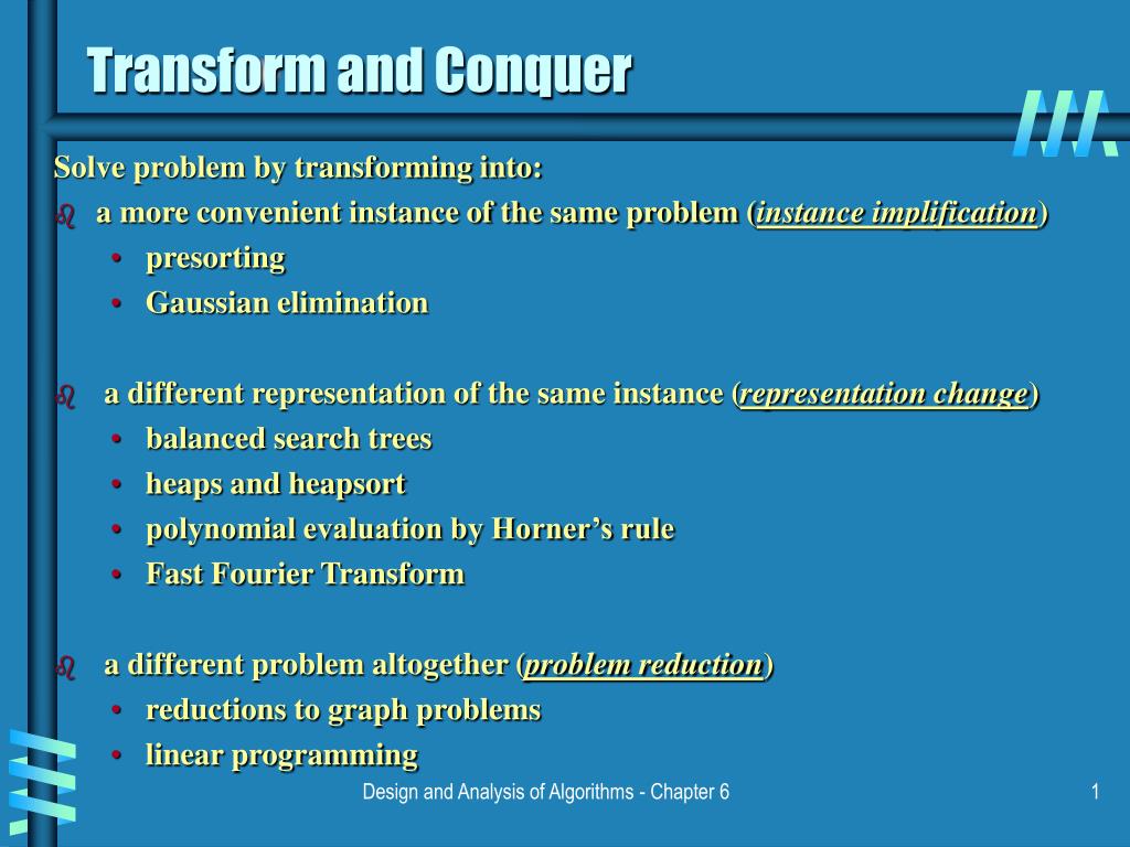 PPT - Transform and Conquer PowerPoint Presentation, free download - ID ...
