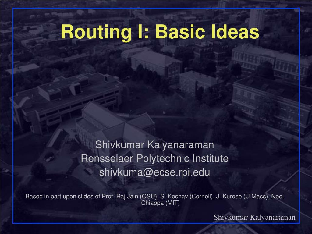 PPT - Routing I: Basic Ideas PowerPoint Presentation, free download ...