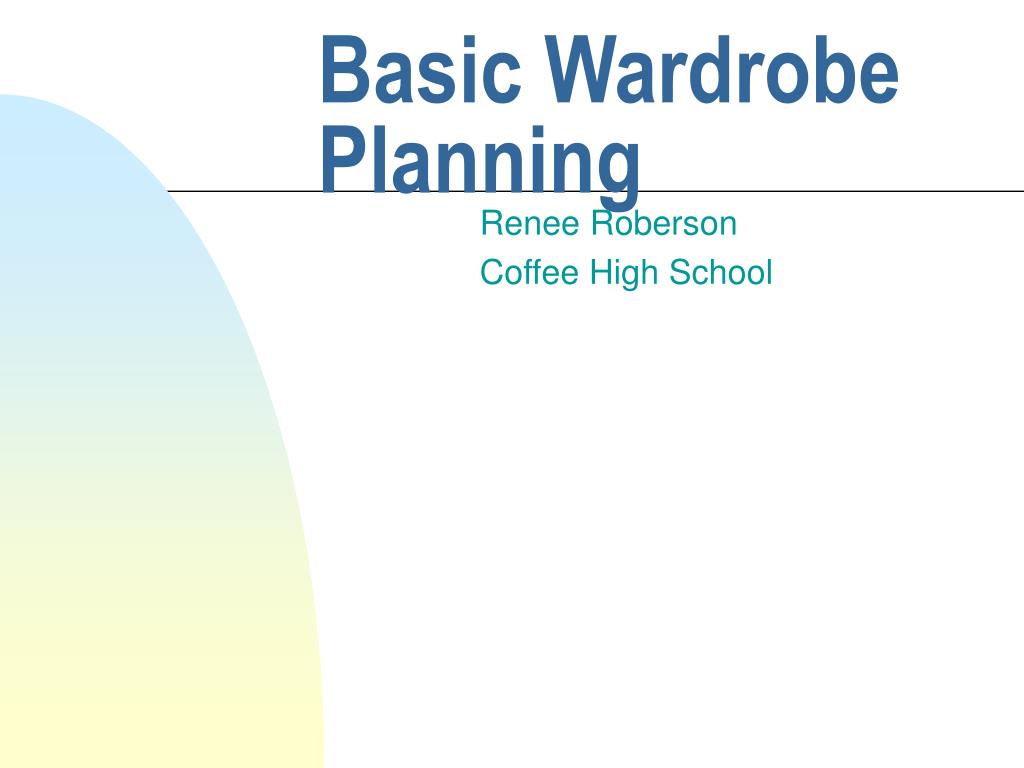 PPT - Basic Wardrobe Planning PowerPoint Presentation, free download ...