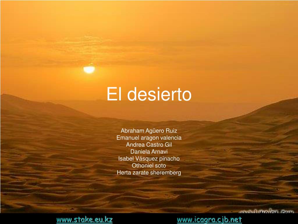 PPT - El desierto PowerPoint Presentation, free download - ID:754424