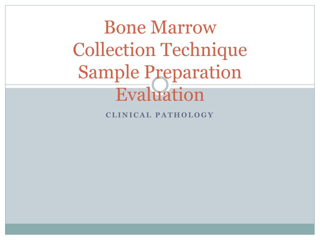 PPT - Bone Marrow Collection Technique Sample Preparation Evaluation ...