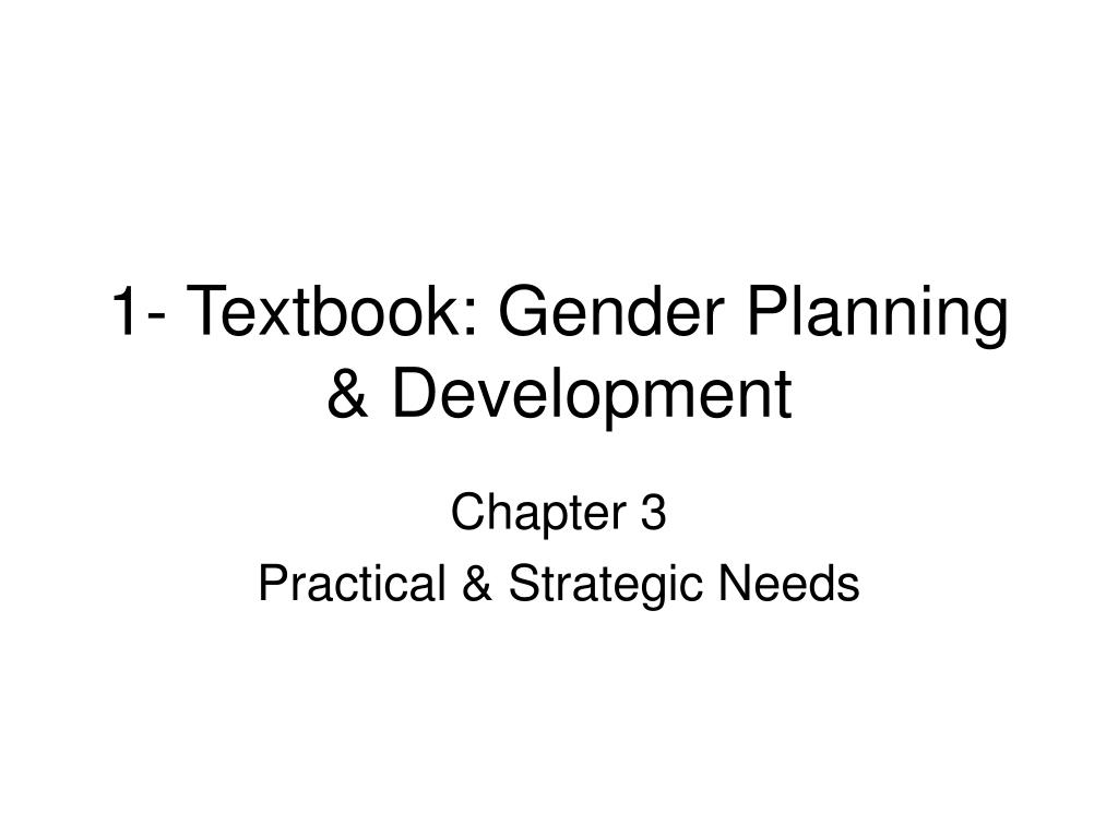 PPT - 1- Textbook: Gender Planning & Development PowerPoint ...