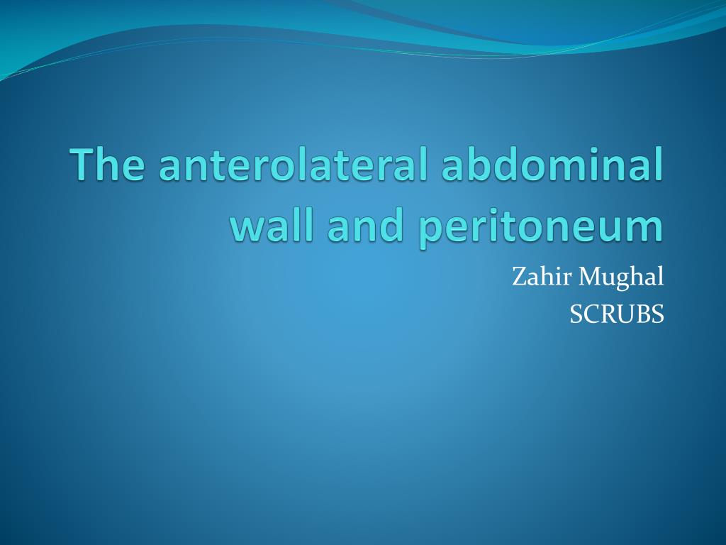 PPT - The anterolateral abdominal wall and peritoneum PowerPoint ...