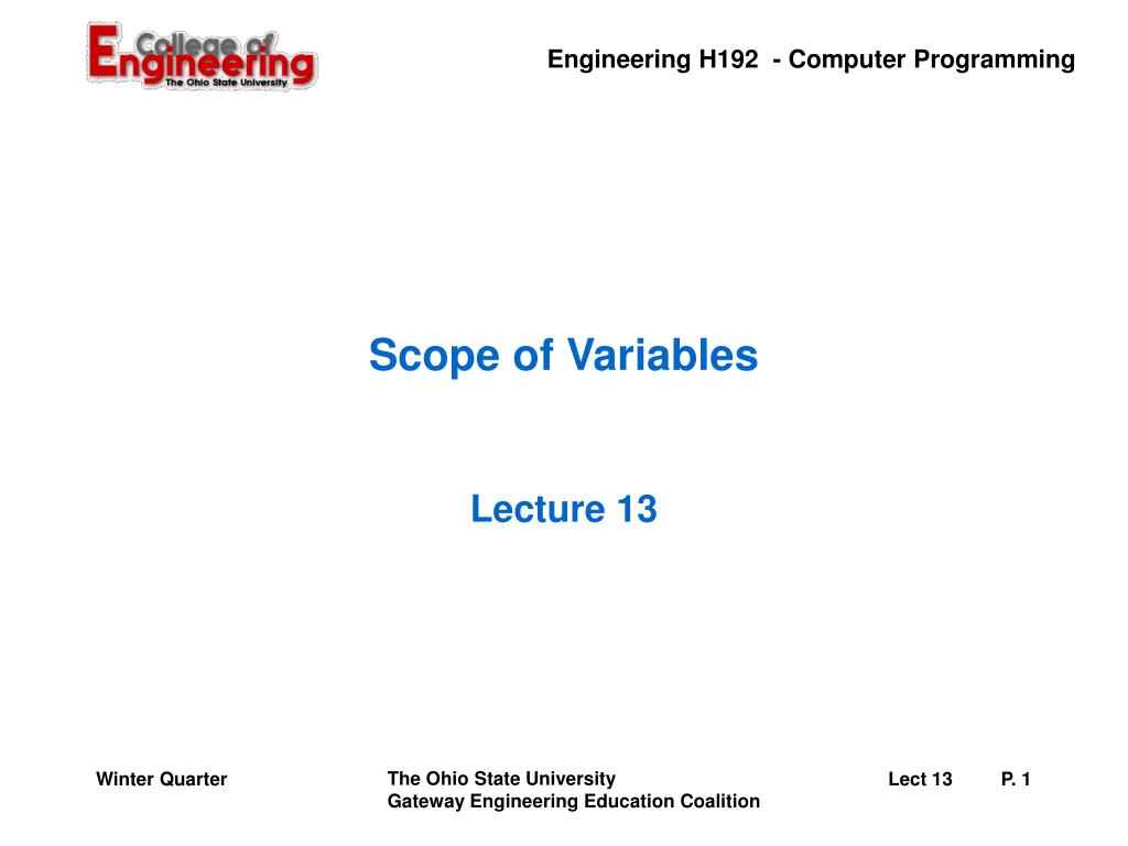 PPT - Scope of Variables PowerPoint Presentation, free download - ID:757622