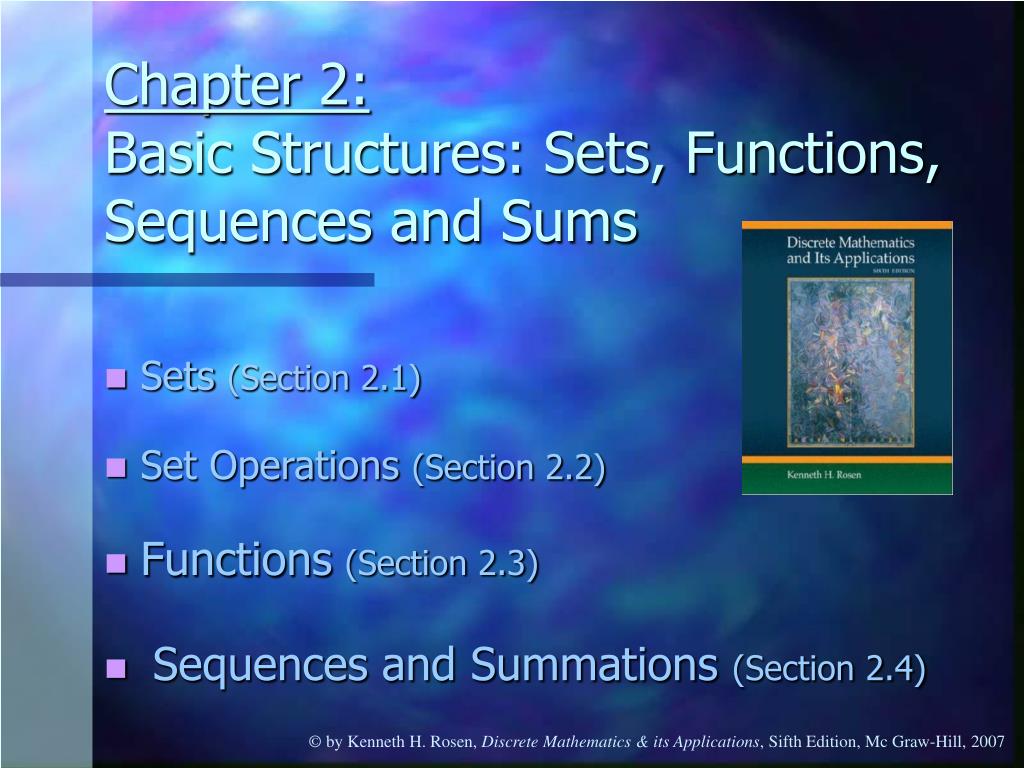 PPT - Chapter 2: Basic Structures: Sets, Functions, Sequences and Sums ...