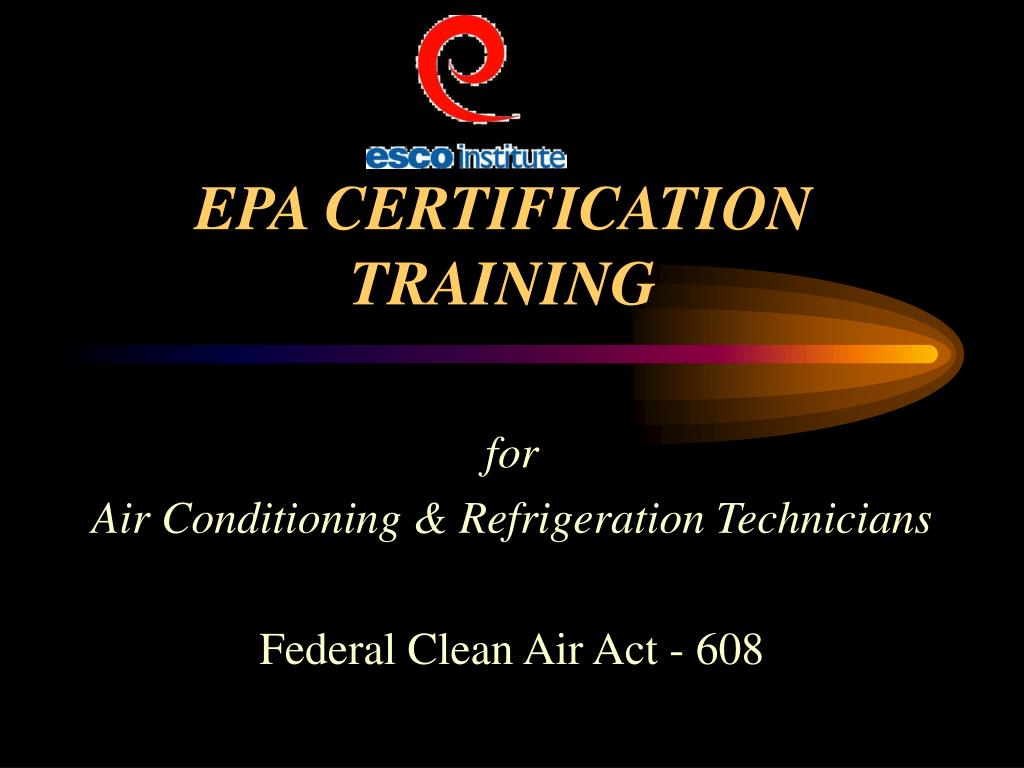 PPT - EPA CERTIFICATION TRAINING PowerPoint Presentation, free download ...