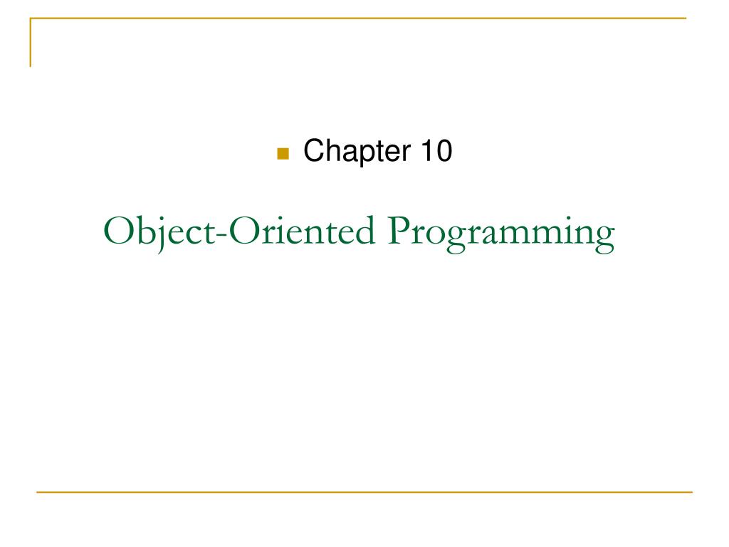 PPT - Object-Oriented Programming PowerPoint Presentation, free ...