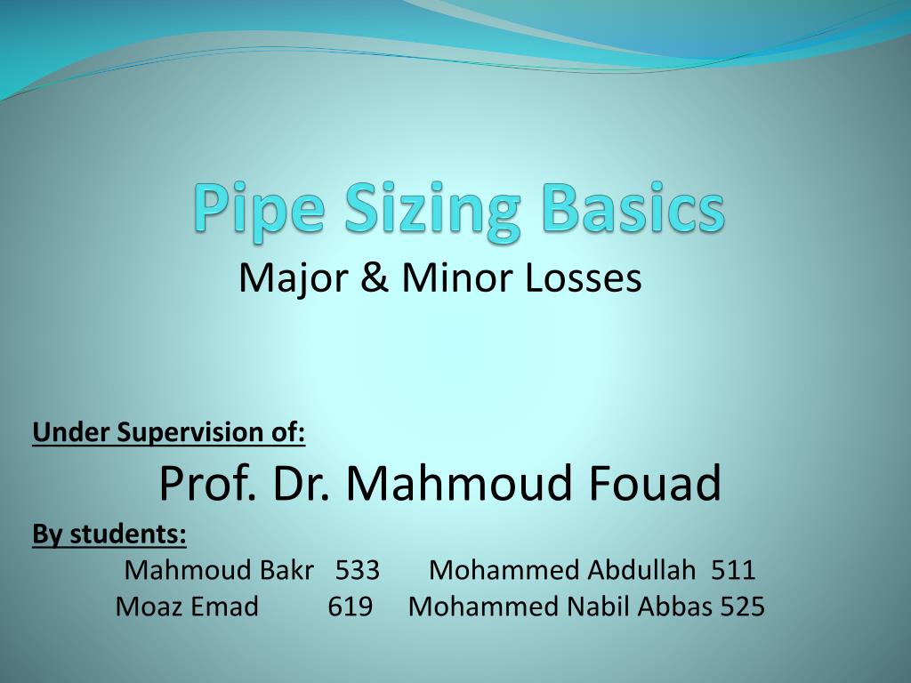 PPT - Pipe Sizing Basics PowerPoint Presentation, free download - ID:760528