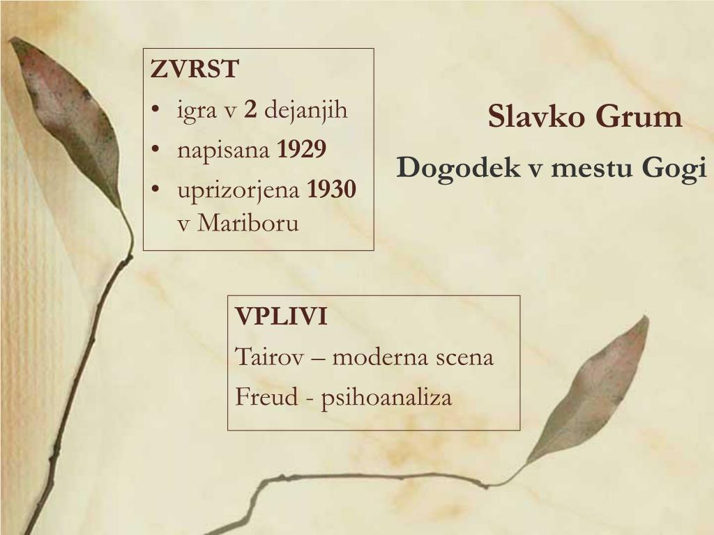 PPT - Slavko Grum PowerPoint Presentation, free download - ID:761003